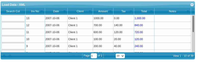 Searching - Guriddo jqGrid JS